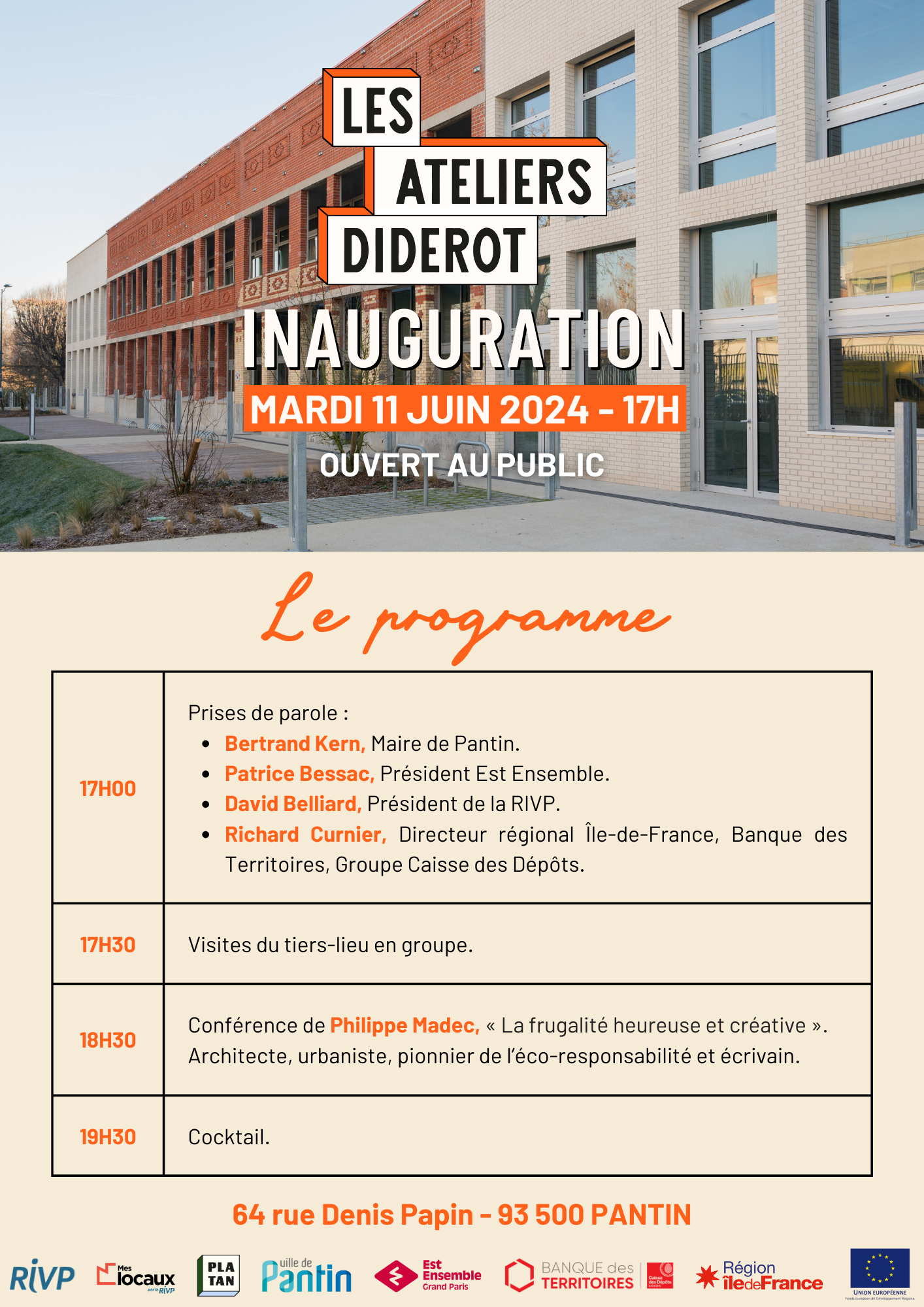 Inauguration du Tiers-lieu les Ateliers Diderot | Rendez-vous | Topophile
